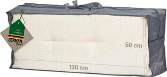 mehr Garten Aufbewahrungstasche f&uuml;r Gartenauflagen, 130x32x50 cm, grau, Oxford 600D Gewebe, Auflagentasche mit Tragegriffen f&uuml;r den Innenbereich