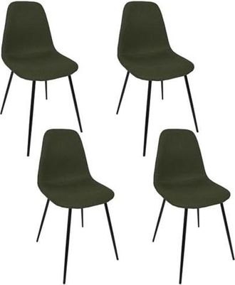 The Home Deco Factory HD0475, Set mit 4 modernen Stühlen in Khaki, Elegantes und Komfortables Design, perfekt für Esszimmer oder Büro, Maße: 44 x 86 x 54 cm, Farbe: Khaki