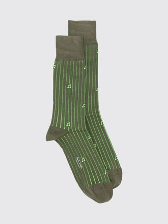 Paul Smith Wadenhohe gestreifte Socken mit Grafikdruck aus Baumwolle