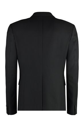 Versace Mens Double-Breasted Wool Blazer Black Virgin Suit & Dinner Jackets