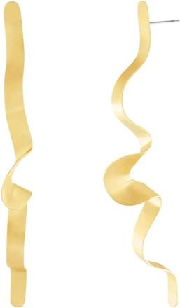 Dansk Copenhagen Wellen Statement Ohrring - - Accessories - Damen - Gelb - ONE SIZE