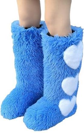 Generic Bottes mi-mollet pour femme chaussures dhiver chaudes et isol&eacute;es pour randonn&eacute;e et ext&eacute;rieur confort douillet et style &eacute;l&eacute;gant en saison froide (B-Blu