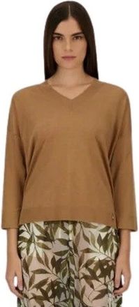Herno Femme, Pulls, Brun, Taille: 40 FR Pull en maille &agrave; effet Glam