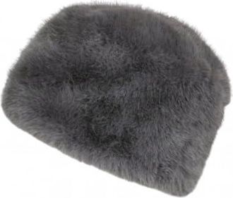 Nyls Cr&eacute;ation Chapka Toque Fourrure Grise Femme Doublure Polaire Classe Maritza - Taille Unique - Gris
