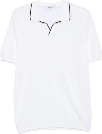 Gran Sasso Homme, Tops, Blanc, Taille: 2XL Polo Tennis
