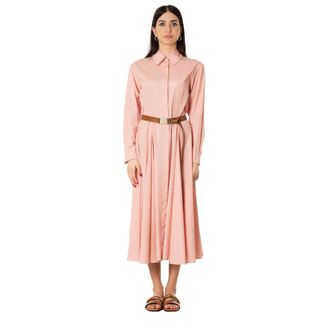 Max Mara Robe Chemise en Coton Dancing - Femme - Robes - Rose - Taille: 40 FR
