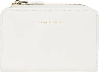 Liviana Conti Femme, Accessoires, Blanc, Taille: ONE Size Portafoglio in vitello liscio