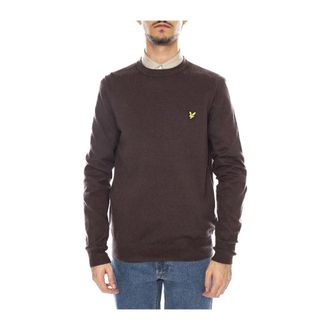 Lyle & Scott Cotton Merino Rundhals-Pullover - - Knitwear - Herren - Braun - S