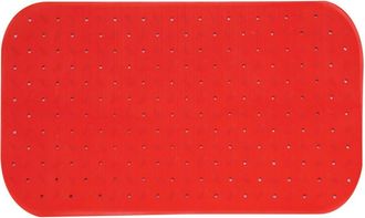 MSV Premium Duschmatte Badematte Badewannenmatte Badewanneneinlage antibakteriell rutschfest mit Saugnäpfen-Rot-duftet nach Rosen-ca. 36 x 65 cm-waschbar 