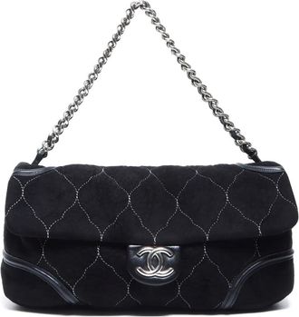 Chanel sac port&eacute; &eacute;paule (2008-2009) - Noir
