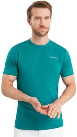 Calvin Klein Mens 2023 Newport Humidit&eacute; &eacute;poustouflante T-Shirt- Vert deau - L