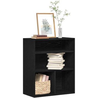 vidaXL Vidaxl - Biblioth&egrave;que noir 60x30x71,5 cm bois ding&eacute;nierie