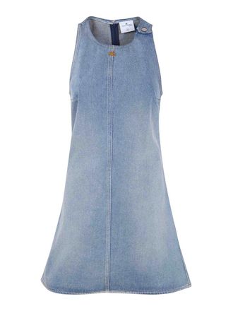 Courr&egrave;ges Robe Courte - Bleu