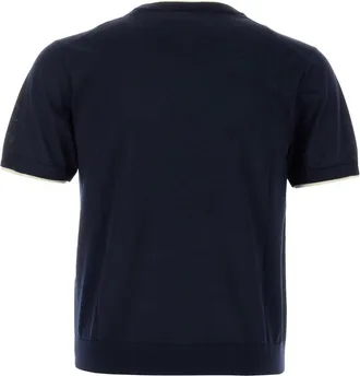 Versace 1u040navy Exterior: Wool Elastane Maglieria Sweater