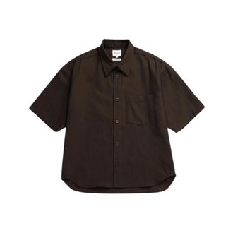 Norse Projects Ulriken Oversized Baumwoll-Leinen-Hemd - - Shirts - Herren - Braun - M