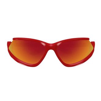 Balenciaga Extreme Linie Gro&szlig;e Sonnenbrille - - Accessories - Damen - Rot - ONE SIZE