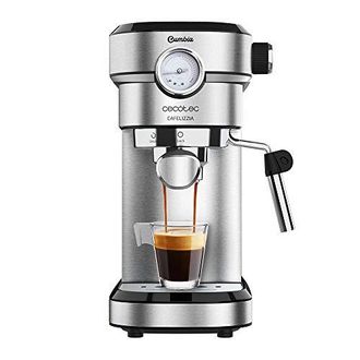 Cecotec Espressomaschine Espresso und Cappuccino Cafelizzia 790 Steel Pro. 1350W, Manometer, Thermoblock-System, 20Bar Druck, Automatikmodus f&uuml;r 1-2 Kaffees, 