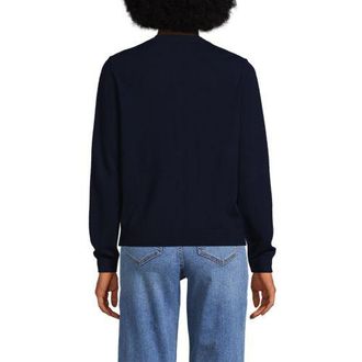 Lands End Merino-Cardigan, Damen, Gr&ouml;&szlig;e:XS petite, Blau, Wolle, by Lands End