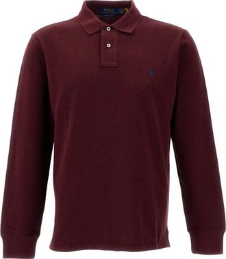 Polo Ralph Lauren Custom Slim Fit Polo - - Tops - Herren - Rot - L
