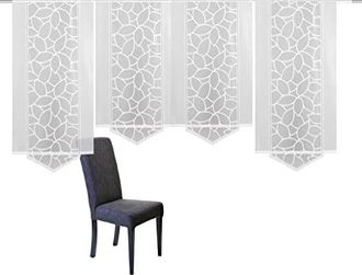 Home Fashion Home fashion - 094625-0101 145x57 cm - Schiebevorhang Jacquard Set Weiss