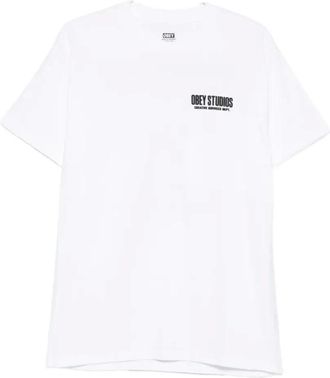 Obey Homme, Tops, Blanc, Taille: XL Creative Services Dept. Tee