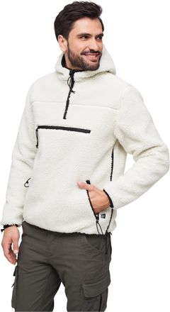 Brandit Teddyfleece Worker Pullover, Farbe: White, Gr&ouml;&szlig;e: 6XL
