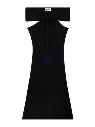 GCDS Knielanges Kleid - Schwarz