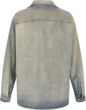 Maison Margiela Numeric Signature Denim Shirt - Blue