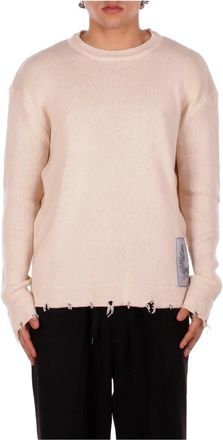 John Richmond Homme, Pulls, Beige, Taille: S Maille Logo D&eacute;coup&eacute;