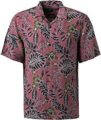 Strellson Herren Kurzarmhemd rot Viskose