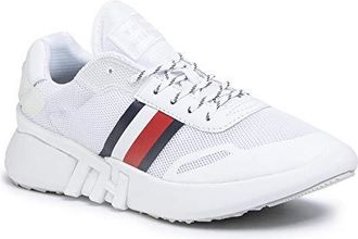 Tommy Hilfiger Femme Tommy Sporty Runner Sneakers Basses, Blanc (White Ybs), 39 EU