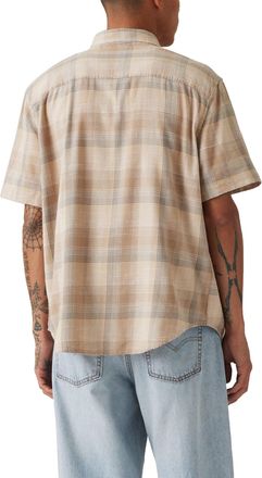 Levi's Herren Authentic Hemd mit kurzen Ärmeln Bennett Plaid Porridge Beige XL