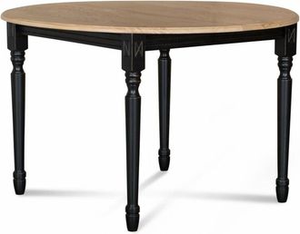 Hellin Hellin - Table extensible ronde bois D115 avec 1 allonge et pieds tournés - victoria