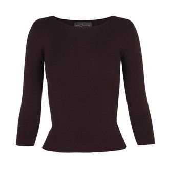 Cortana Fitted Silk and Cotton Knit Top - - Tops - Damen - Lila - S
