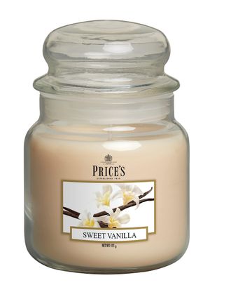 Price's Candles Prices - Sweet Vanilla Duftkerze im Glas - süßer, leckerer, hochwertiger Duft - lang anhaltender Duft - bis zu 90 Stunden Brenndauer - ideal für alle 