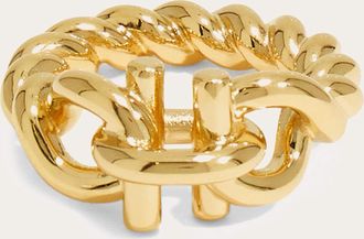 Ferragamo Damen Gancini Halstuchring Torchon Gold