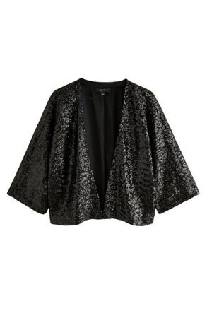 Next Kurzjacke Jacke mit Pailletten (1-St)