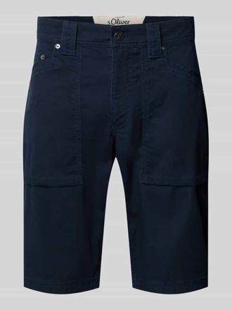 s.Oliver Black Label Regular Fit Cargoshorts aus Baumwoll-Mix
