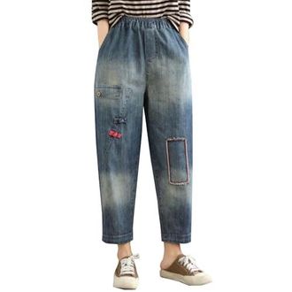 Generic Jean amincissant pour femme, pantalon d&eacute;t&eacute; taille haute extensible avec poches, pantalon Palazzo confortable Y2K, jean d&eacute;contract&eacute; pour un usage quoti