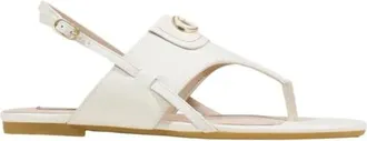 Liu Jo Femme, Chaussures, Blanc, Taille: 36 EU Sandales en cuir &agrave; bride cheville