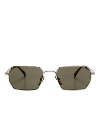 Eyewear by David Beckham Sonnenbrille mit eckigem Gestell - Silber