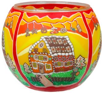 Kerzenfarm Hahn 21827 Glowing tealight-holder Glas, bunt