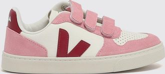 Veja V-10 Low-Top Sneakers aus Leder f&uuml;r Jungen mit Klettverschluss und Logo