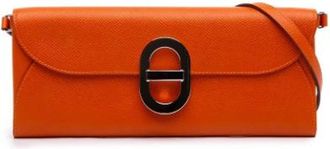 Herm&egrave;s Sac bandouli&egrave;re vintage doccasion - Femme - Pre-owned - Orange - Taille: ONE Size