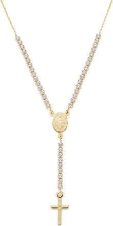 Amen Schmuck, Halskette mit Kreuz und wundertätiger Medaille, Damen-Halskette aus 925er Silber, Geschenk für Damen, hergestellt in Italien, Taglia Unica, S