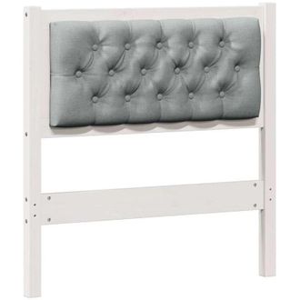 vidaXL Kopfteil Sonstiges Wei&szlig; und Hellgrau 75 cm Massivholz Kiefer vidaXL