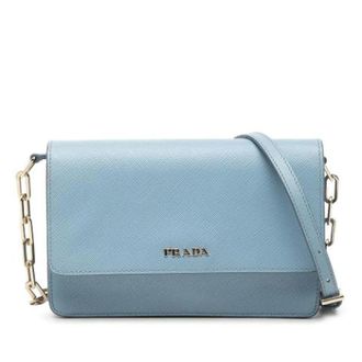 Prada Pre-owned Wallet On Chain - - Pre-owned - Damen - Blau - ONE SIZE