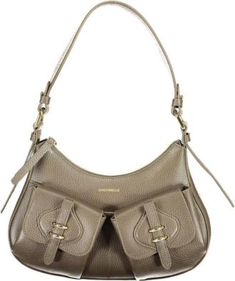 Coccinelle Umh&auml;ngetasche aus Leder mit doppelten Fronttaschen - - Bags - Damen - Braun - ONE SIZE