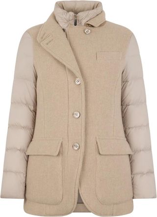Moorer Femme, Vestes, Beige, Taille: 42 FR Audax Jacket
