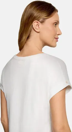 Cartoon Kurzarmshirt Damen mit &Auml;rmelaufschlag (1-tlg)